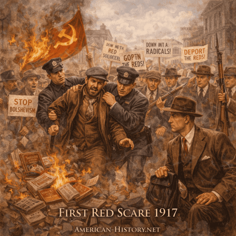 First Red Scare 1917: Fear, Politics & Social Tension