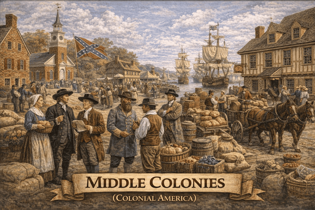 Middle Colonies Of Colonial America | New York, Pennsylvania & More
